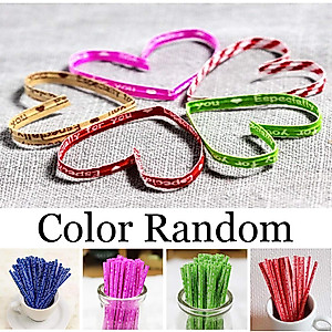 Cellophane Treat Bags 100 Pcs Clear Cello Candy Cookie Lollipop Bakery Dessert Cello Flat Goodie Bag with 100 Twist Ties Resealable 3" x 4"
