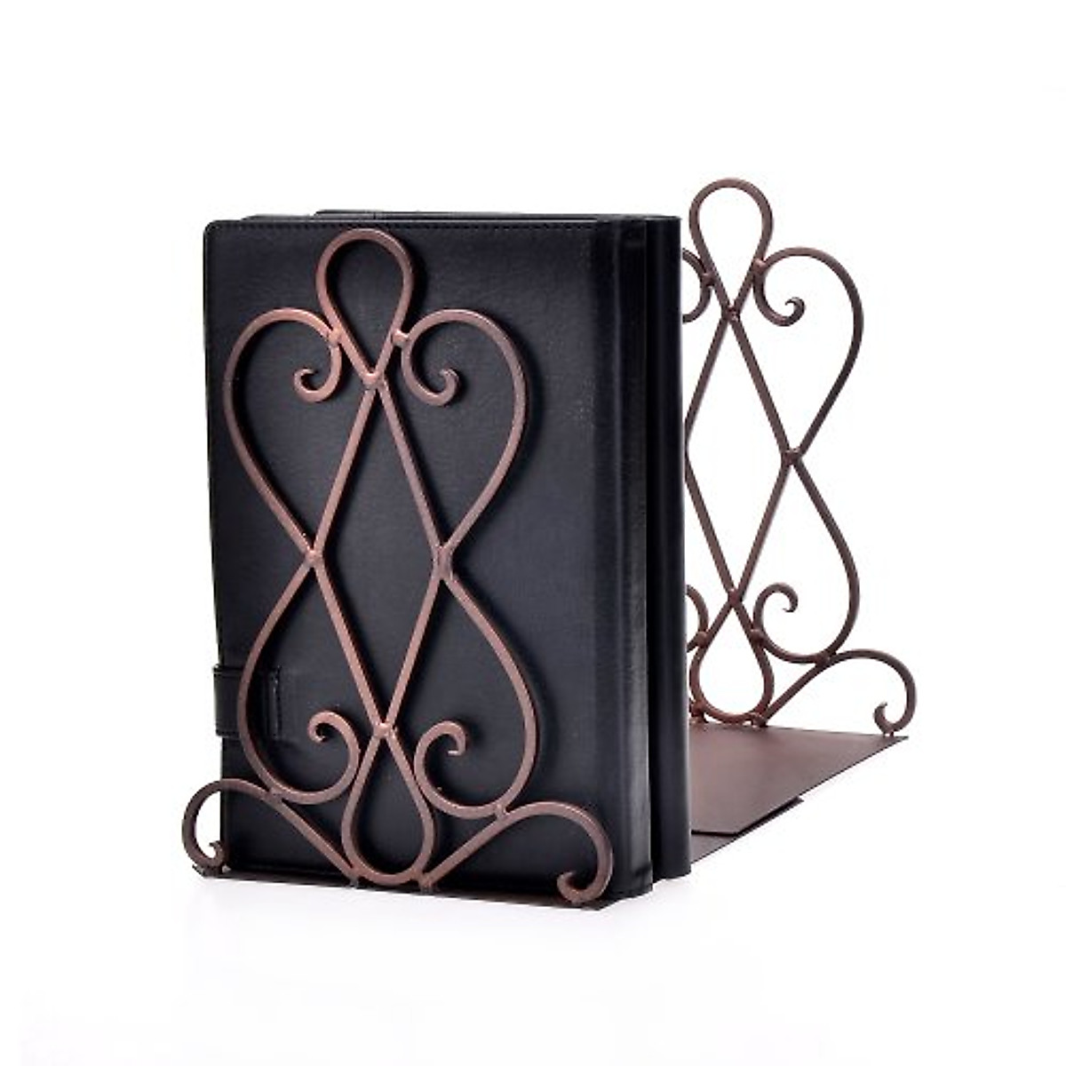 Artkingdome Book Ends Luxury Bookends Retro Organizer Stand Desk Holder Racks School Liberary Bookshelf Decorative Bookend 1pair w/Padding Gift