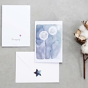 Colour Up Your Day Cute Watercolor Botanical Greeting Cards Box of 24 cards with Envelopes and Seal Stickers. All Occasion Blank Thank you cards, Appreciation, Birthday, Sympathy