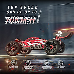 CROBOLL 1:14 Fast RC Cars for Adults 70+KMH Hobby RC Truck, 4WD Remote Control Car Off-Road Racing Buggy, Electric Vehicle Toy for Adults Kids with Oil-Filled Shock Absorbers