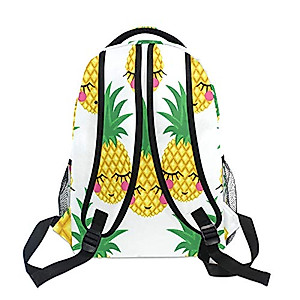 Qilmy Pineapple Backpack for Girls for School Backpacks