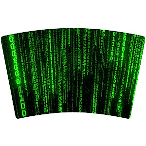 Mugzie 16 Ounce Stainless Steel Travel Mug with Wetsuit Cover - Matrix Style Coding