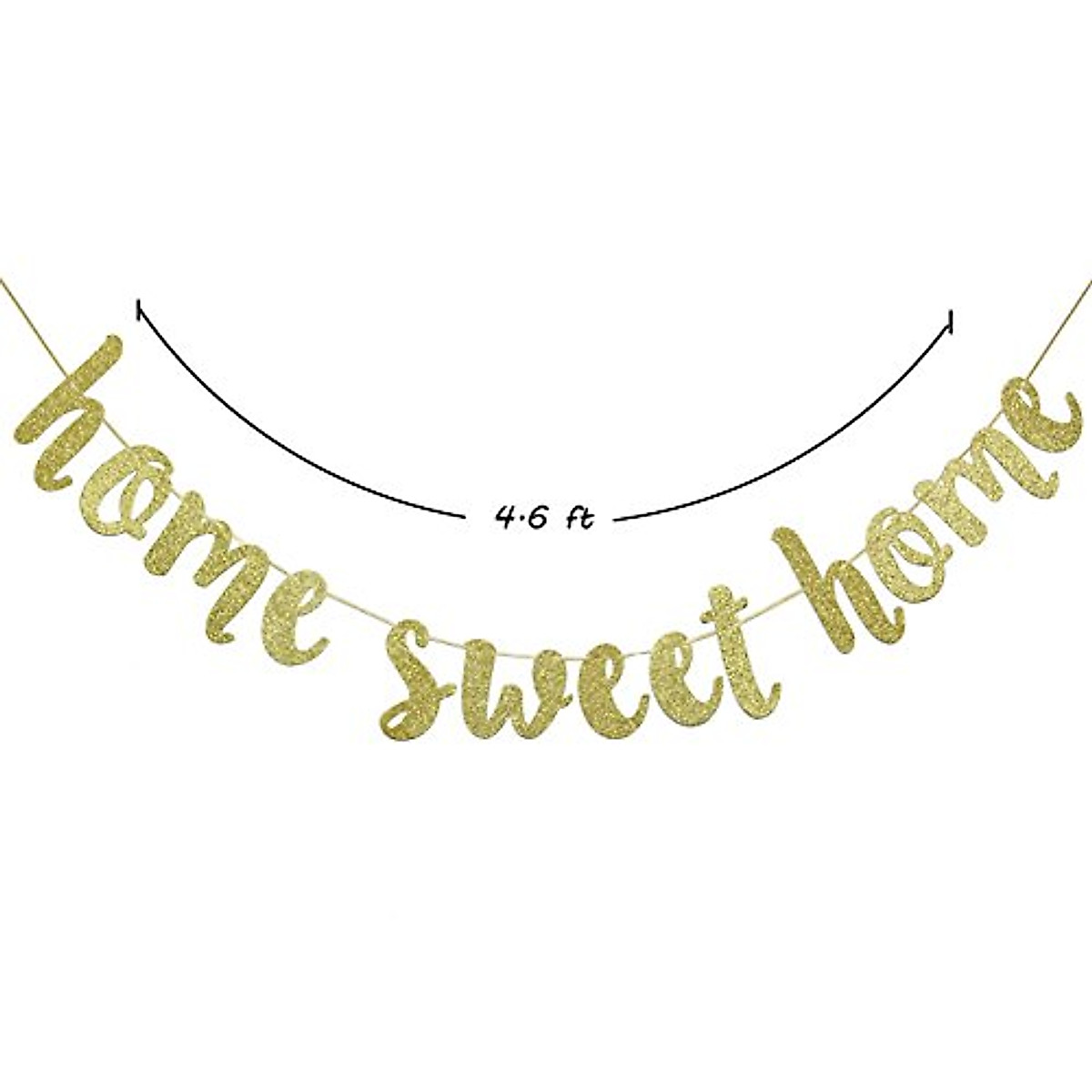 Home Sweet Home Gold Glitter Hanging Sign Banner- Welcome Home Banner, Home from War Banner, Military Welcome Home Banner, Welcome Home Sign