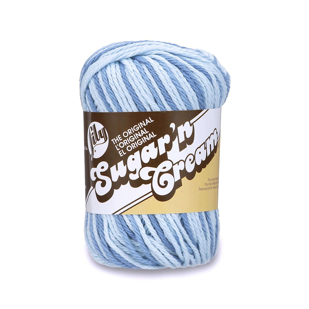 Lily Sugar 'n Cream Yarn - 100% Cotton - Assortment (Blueberry)