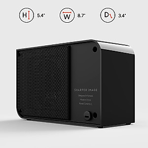 Sharper Image CERAMIC 1 Personal Space Heater with 2 Heat Settings, Tip-Over Protection, Cool Touch Case, Touch Controls
