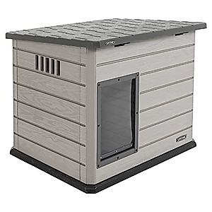 Lifetime Deluxe Dog House, Weather Protected with Adjustable Vents, Ideal Shelter for Medium to Large Dogs & Farm Innovators INC Model CC-2 Connect Water-Tight Cord Lock-Green, Pack of 1