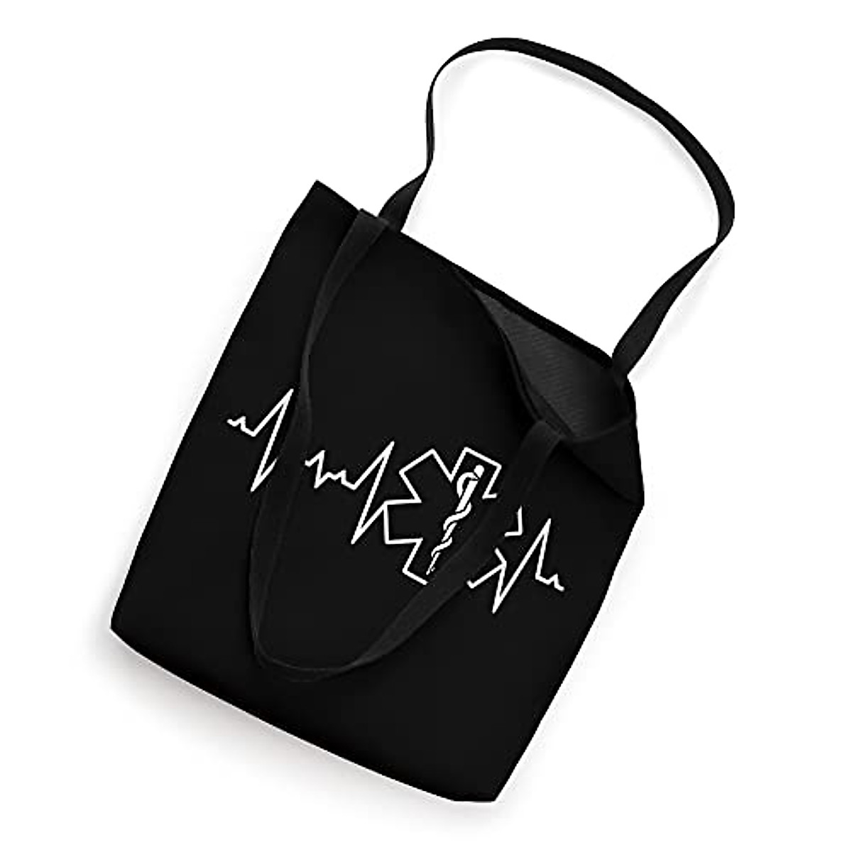 Heartbeat EMS EMT First Responder Hero Novelty Apparel Tote Bag