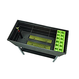 Keter Urban Bloomer 12.7 Gallon Raised Garden Bed with Self Watering Planter Box and Drainage Plug, Dark Grey