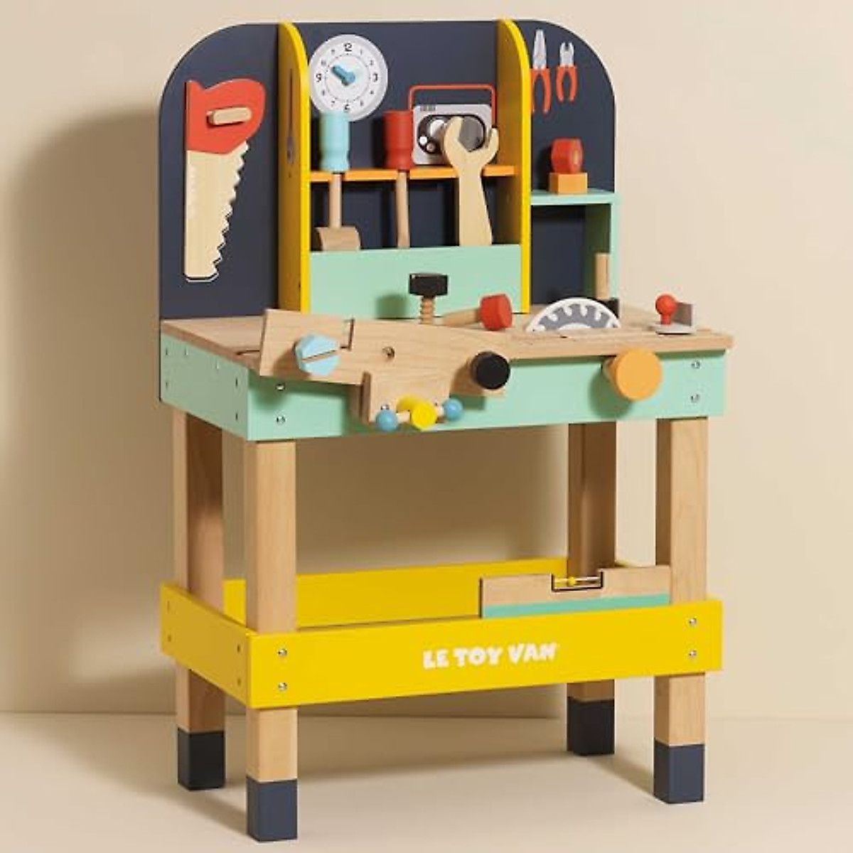 Le Toy Van - Wooden Toy Work Bench Set | Large Educational Construction Set for Role Play | Pretend Play Wooden Tools - Suitable for 3 Year Olds+