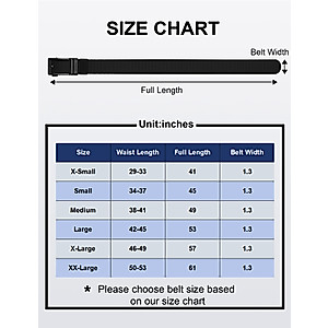 JUKMO Ratchet Belt for Men, Nylon Web Tactical Belt with Automatic Slide Buckle (Black, Medium)