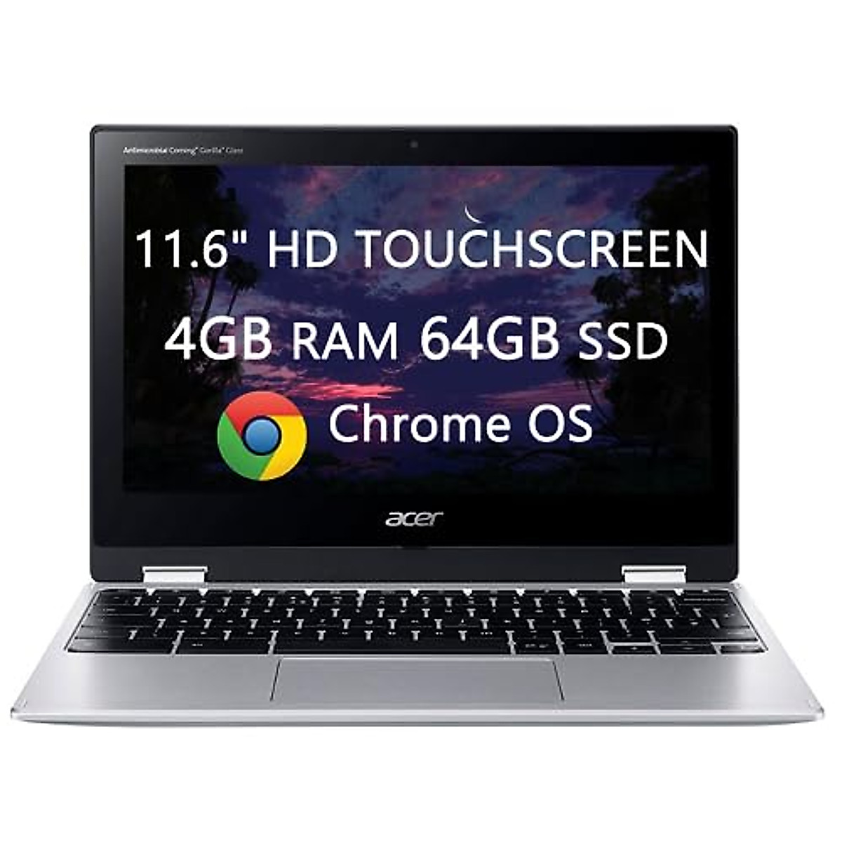 acer Chromebook Spin 311 11.6" HD 2-in-1 Touch-Screen Laptop, MediaTek Kompanio 500 MT8183C, Up to 2.0GHz, 8-core, 4GB RAM, 64GB SSD, Wi-Fi, Light-Weight, Webcam, Chrome OS, LIONEYE Stylus Pen
