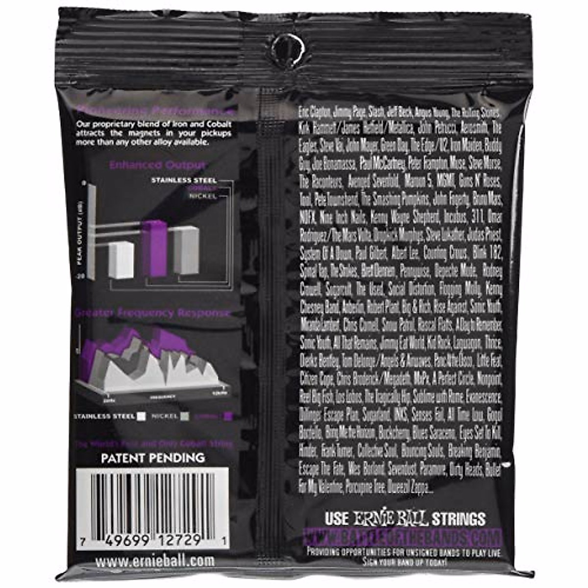 Ernie Ball 7-String Power Slinky Cobalt Electric Guitar Strings, 11-58 Gauge (P02729)
