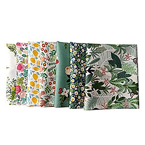Misscrafts 7pcs Quilting Fabric 18" x 22" 100% Cotton Craft Fabric Bundle Squares Fat Quarters Multicolored for Patchwork DIY Sewing Scrapbooking Cactus