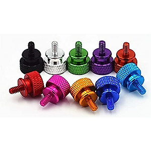 WAAZI Screw 32x6.7mm Color Aluminum Alloy high Head knurled Screw Hand Screw Computer case Power Supply Graphics Card Hard Drive (Color : Light Green)