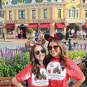 Women Magical Christmas T Shirt Merry Christmas Shirt Xmas Magic Kingdom Shirts Magic Castle Holiday Short Sleeve Top Tee Red