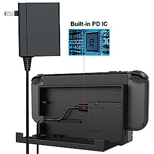 Switch Charger - Fast Charger AC Adapter for Nintendo Switch Dock/Switch and Pro Controller with Type C Charging kit (Support TV Mode)