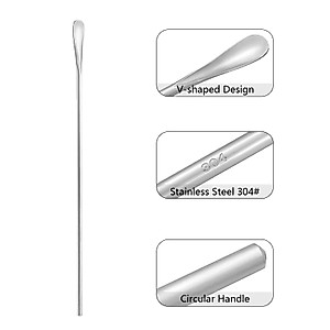 8-piece 10-inch Stainless Steel Coffee Stirring Spoon, Cocktail Stirring Stick with 25.8 cm Length, Small Spoon with Round Handle, Reusable ice tea spoon, Bar spoon. Dishwasher safe.