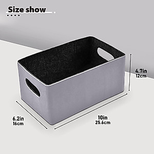 Mineral Violet Storage Baskets Foldable Storage Bin Decorative Organizing Baskets for Shelves, 2-Pack