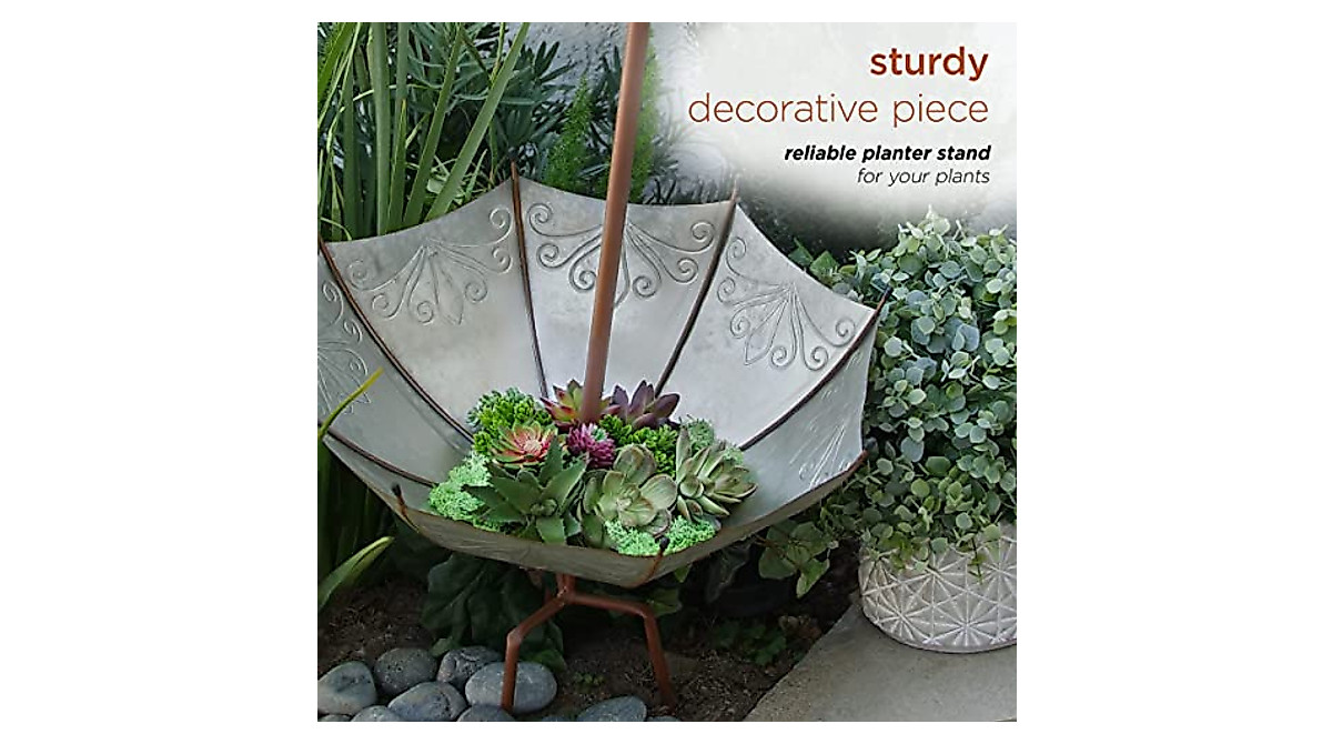 Alpine Outdoor Umbrella Planter - Unique Garden Décor