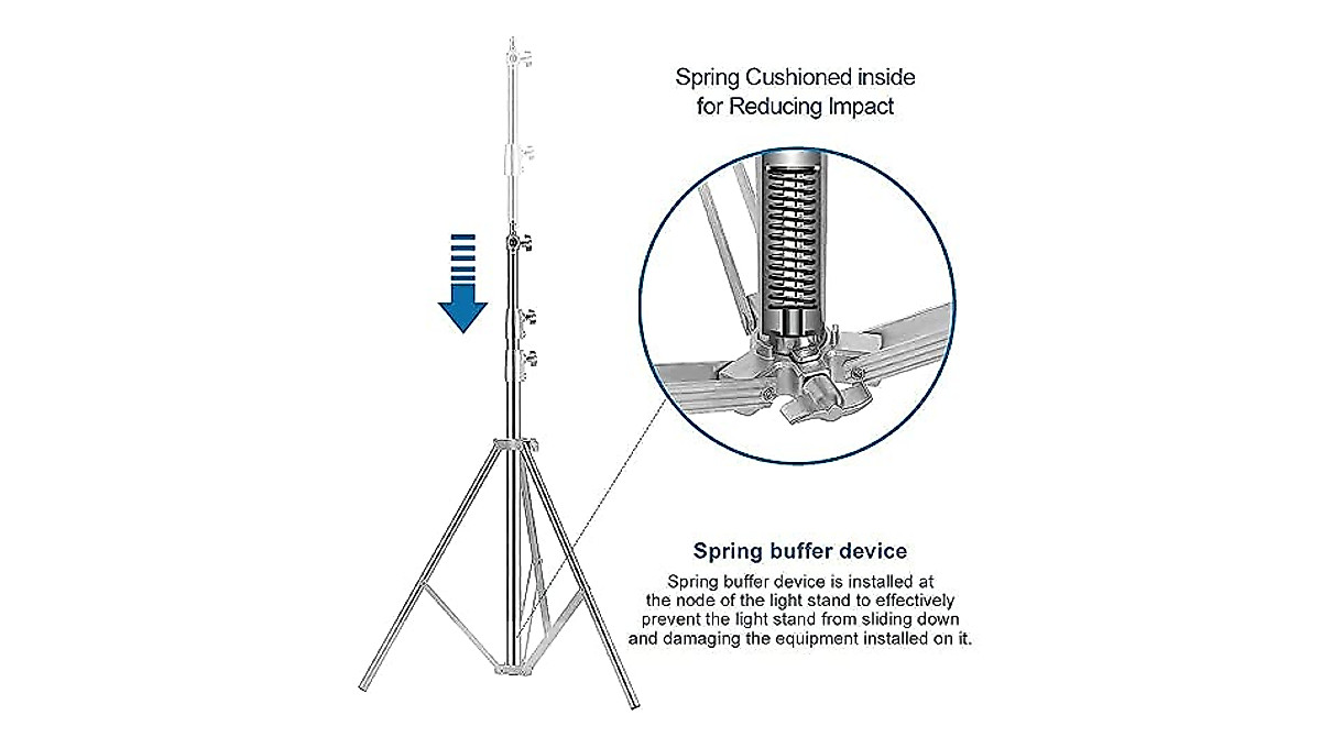 Heavy Duty Stainless Steel Light Stands | Pro Studio Tripod