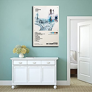 Radiohead Ok Computer Music Album Cover Poster Canvas Poster Wall Art Decor Print Picture Paintings for Living Room Bedroom Decoration Unframe:12x18inch(30x45cm)