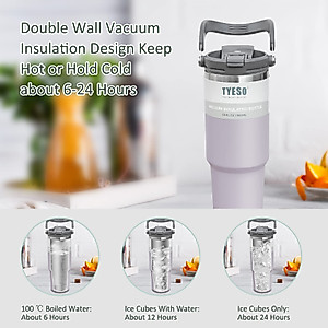 INDARUN Tumbler with Handle, 30 oz Cup Insulated Tumbler Water Bottle Stainless Steel Leak Proof Double Wall Tumblers, Coffee Tumbler Travel Mug, Drinking Cup for Men Women