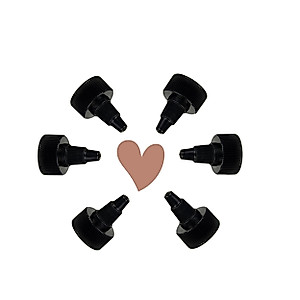 kelkaa Caps 24/410 Black Twist Caps with 0.115 Orifice Hole, Dispensing Caps, Replacement Caps for Squeeze Bottles, Neck diameter 24mm, Thread Type 410 (Pack of 12)