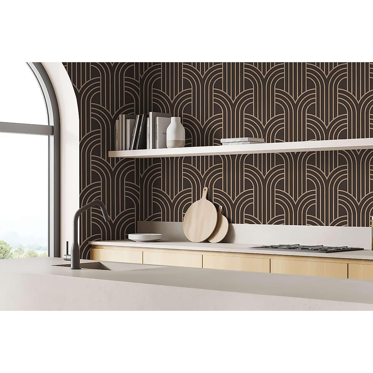 Christy Exorts Vinayl Peel and Stick Self Adhesive Removable Wallpaper, Woody Brown Durable Contact Paper Thicken Upgrade Textured Wallpaper for Living Room,Personal Space (24" x 72")