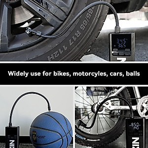 LEXIN Tire Inflator Hose Extension, Lock-On Air Chuck with Hose and Presta Valve Adapter Ball Needle, Air Compressor Twist On Convert to Lock On Connection, Compatible with LEXIN P5/P4