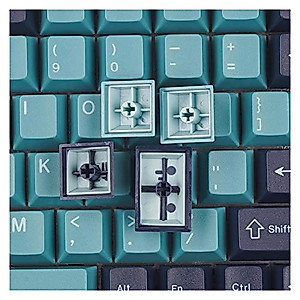 rouroumaoyi Night Color Profile Keycaps Mx Switch Mechanical Gaming Keyboard DIY Modify Blue 153 Keys ABS Key Caps