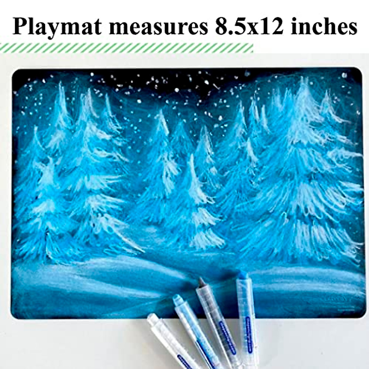 The Pencil Grip Create Everyday Black Board Playmat Kit with 8 Wonder Stix (TPG648)