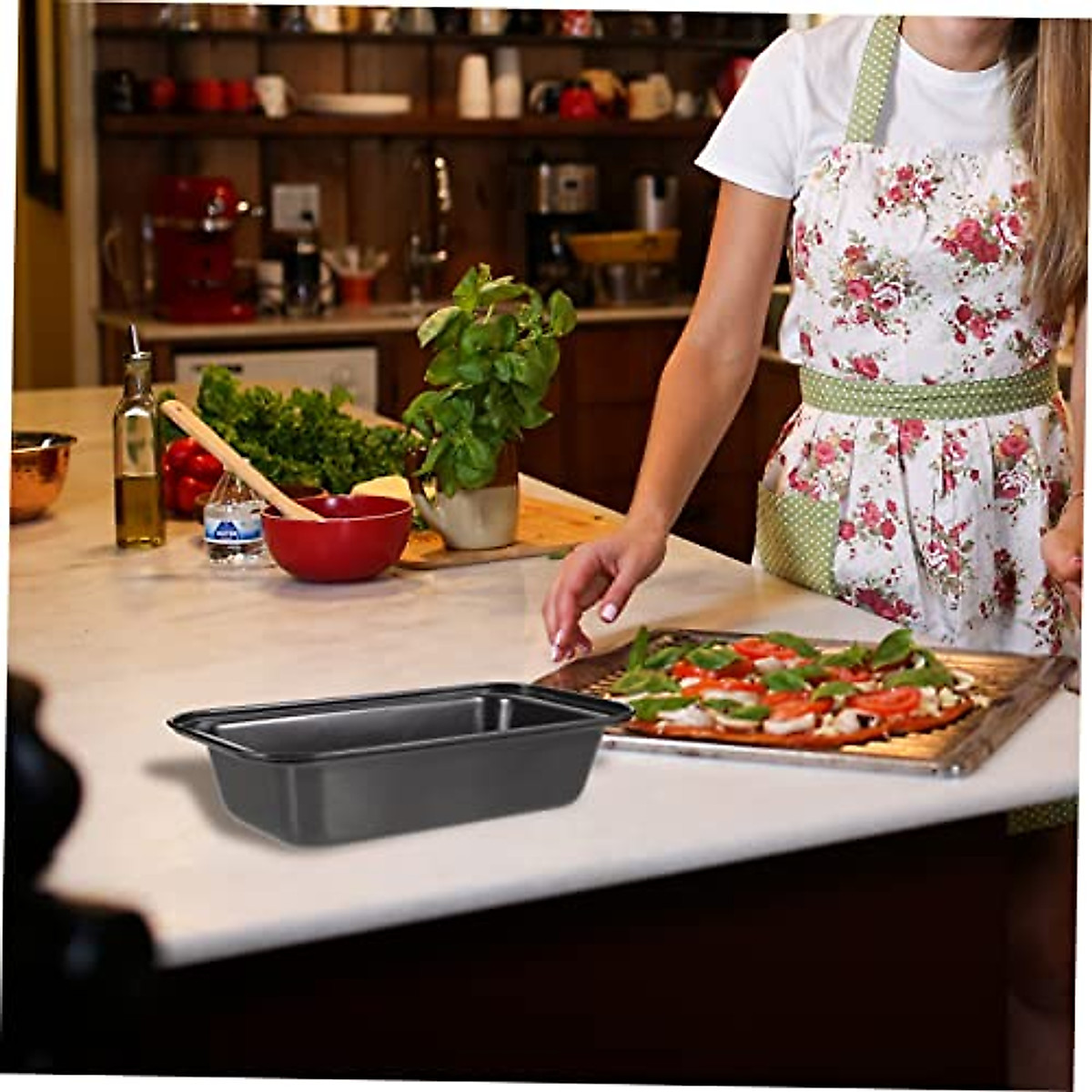 Hemoton Non Stick Baking Pan Bread Pan Non Stick Baking Sheet Kitchen Gadget Practical Toast Pan Bread Pan Carbon Steel Small Tools Bakeware Black Household Toast Mold Metal Dies