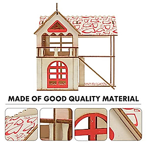 NUOBESTY Hamster Playground Wooden Small Animal Activity Toys Set Rat Playground Platform Climbing Ladder Chew Toy for Hamster Gerbil Mouse Chinchilla