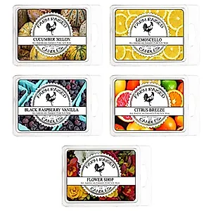 Fresh Spring Scented Wax Melts - 30 Cubes Variety - 100% USA Made - All Natural Plant Wax - Warmer Cubes Lavender, Lemon, Spring, Raspberry Vanilla, Cucumber Melon