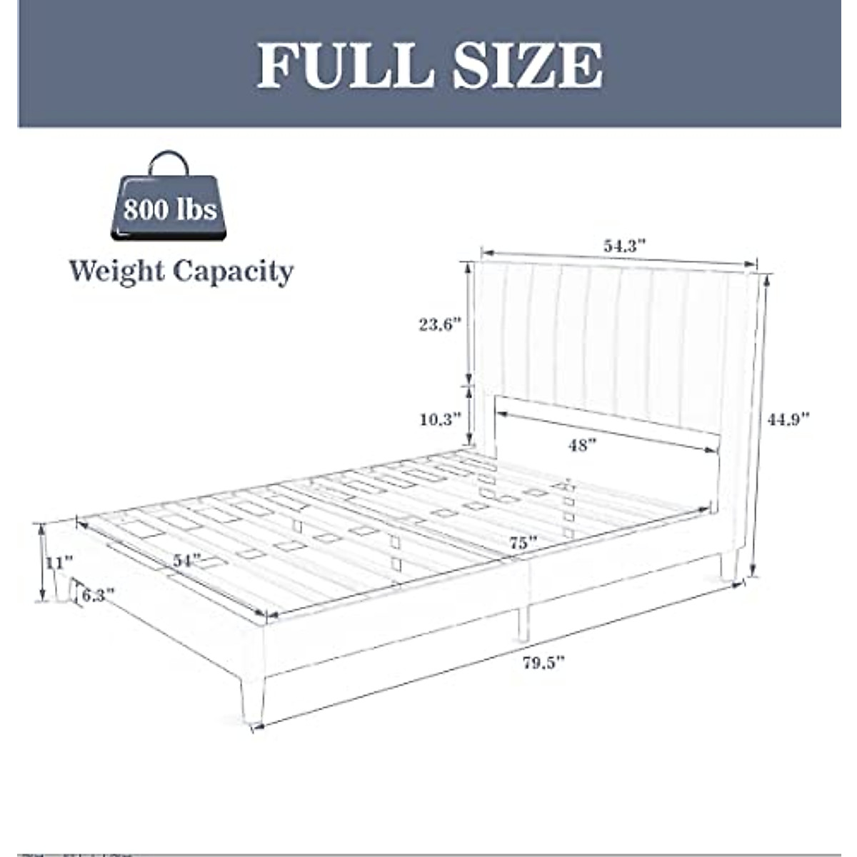 Allewie Full Bed Frame/Velvet Upholstered Bed Frame with Vertical Channel Tufted Headboard/Strong Wooden Slats/Platform Bed Frame/Mattress Foundation/Box Spring Optional/Easy Assembly/Pink…