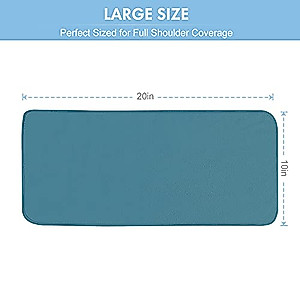 Kyapoo Burp Cloths 8 Pack Large 22" by 10.8" Microfiber Coral Fleece Extra Absorbent and Soft for Newborns, Infants and Toddlers-Navy Blue