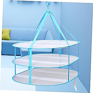 2pcs 3 Foldable Garment Rack Collapsible Laundry Drying Rack Foldable Laundry Rack Sweater Drying Rack Collapsible mesh Basket Clothes Drying Rack Drying Rack. mesh Drying Rack Air