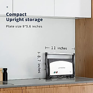 Panini Press Grill, Sandwich Maker with Non-stick Plates, Opens 180 Degrees for Any Size, Indicator Lights, Electric Indoor Grill by Aigostar, Sliver