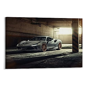 Car Poster Ferrari F40 Supercar Posters Racing Car Canvas Wall Art For Boy's Bedroom SuperCar Wall Decor Frame-style 30x20inch(75x50cm)