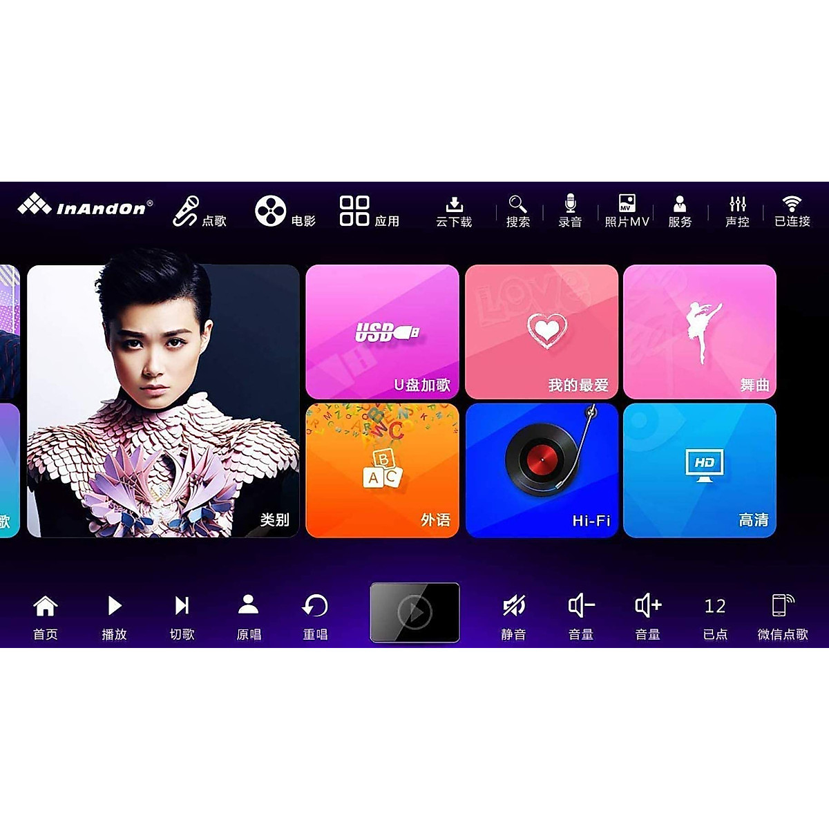 New Generation HiFine Karaoke System: KV-V5Max Smart Karaoke Player with 2T Harddrive, HiFine 22" Touch Screen, Cloud Song Download, Android Live TV and Movies Online.