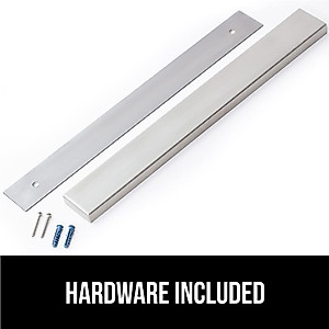 The Original Gorilla Grip Stainless Steel Magnetic Knife Holder, 16 inch, Heavy Duty Magnet Strip for Knives, Wall or Refrigerator Mounted Bar, Easy Install Rack, Securely Store and Organize Kitchen