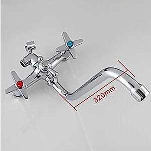 Kitchen Taps Classic Shower Bath Faucet Long Nose Bathtub Mixer Hot And Cold Water Dual Handle Dual Control