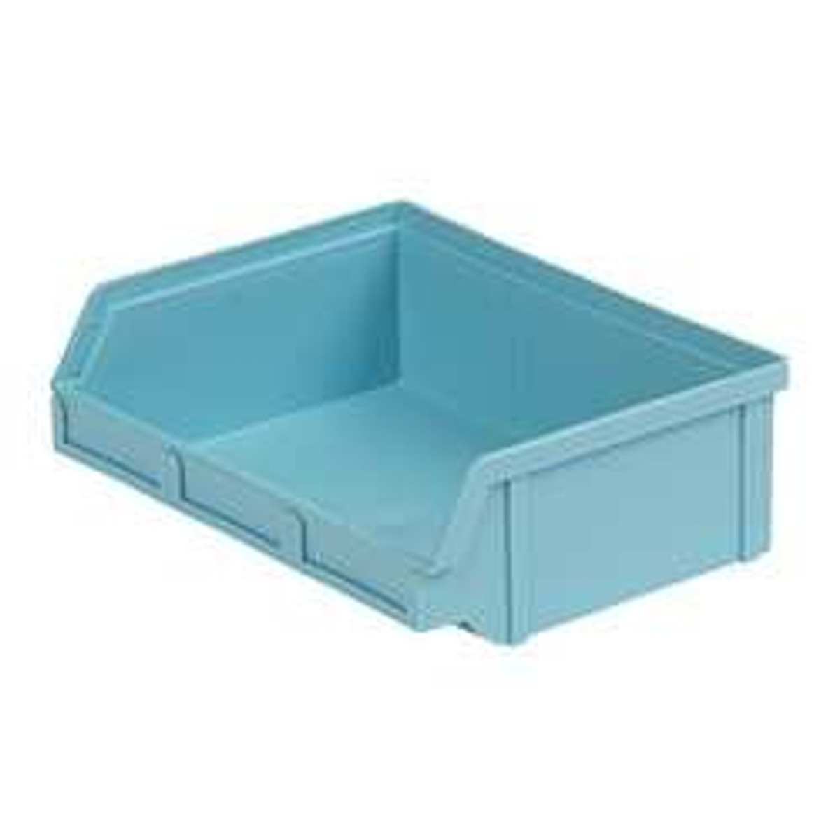Hang and Stack Bin, 6-5/8 in L, Light Blue
