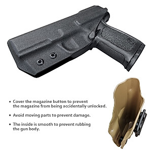 S&W SD9VE SD40VE Holster IWB Kydex for Smith & Wesson SD9 VE / SD40 VE Pistol - Inside Waistband Carry - Adjustable Cant - S&W SD9/SD40 VE - Black, Right Hand Draw