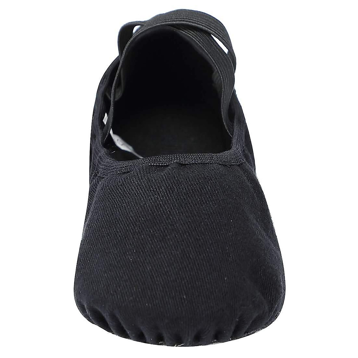 Linodes Dance Shoes for Girls Stretch Canvas Split Sole for Women-Black-9M