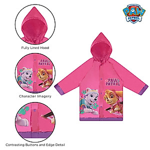 Nickelodeon Umbrella and Poncho Raincoat Set, Paw Patrol Girls Rain Wear for Toddler 2-3 Or Kids 4-7, Dark Pink, 4-5 Years