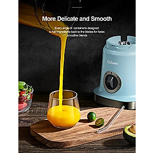 Yabano 60 oz Blue Food Blender with Removable Blade, High-Speed Performance, Crushes Ice and Frozen Fruits, Easy to Clean, Versatile Juicing Capabilities, Stylish and Durable