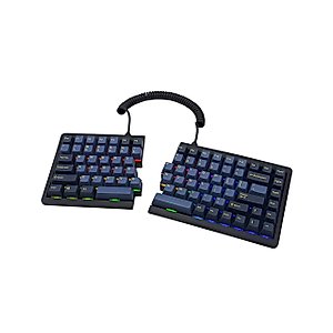 Mistel BAROCCO MD770 RGB Wireless Split Mechanical Keyboard, TKL Ergonomic Gaming Keyboard 85 Keys (Cherry MX Brown Switches, Tactile Light-Clicky)
