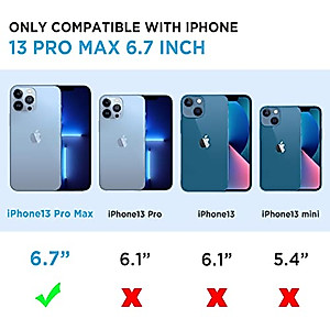 OUTXE iPhone 13 Pro Max Case Wallet for Women, Leather iPhone 13 Pro Max Wallet Case with Card Holder Wrist Strap Zipper, iPhone 13 Pro Max Purse Case Cover, 6.7 inch (Black)