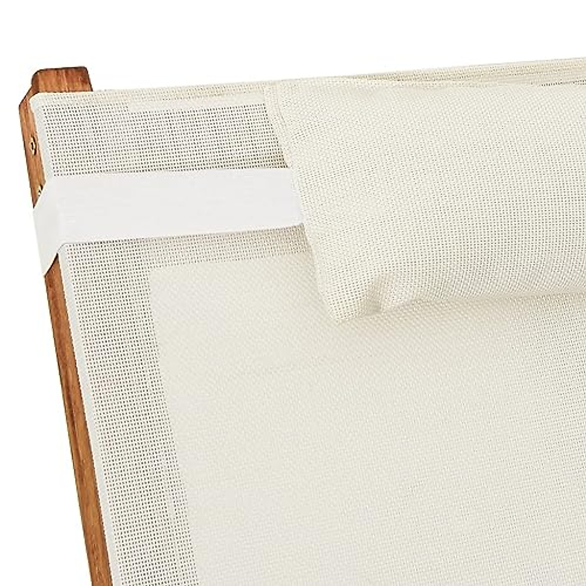 YAFF Rocking Chair White Textilene and Solid Wood Poplar